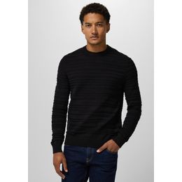 Street One MEN Damen Strickpullover, schwarz, Gr. XL, unifarben, Web, 50% Baumwolle, 50% Polyacryl, Pullover, mit Rundhalsausschnitt