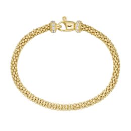 Smart Jewel Damen Armband "Himbeerkette mit Zirkonia Steinen, Silber 925", 19cm, Silber 925 (Sterlingsilber), gold, Silber 925 (Sterlingsilber),