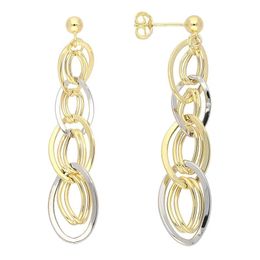 Firetti Damen Paar Ohrstecker "Schmuck Geschenk Gold 375 Ohrschmuck", Gelbgold 375, silber, Gelbgold 375, Ohrringe