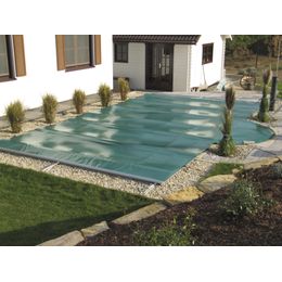Pool-Abdeckplane KWAD, B:350cm L:650cm, blau, Polyvinylchlorid (PVC), Planen, "mit Aluminium-Querstreben verstärkt für Pools der Größe 6,0 x 3,0 m",