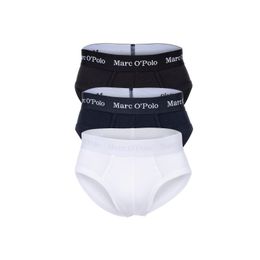 Marc O'Polo Slip MARC O'POLO "Slip MEN¿S SLIP 3ER PACK 3er Pack", Herren, Gr. M, blau (schwarz, navy, weiß), Obermaterial: 95% Baumwolle CO(Bio). 5% Elasthan EL., Unterhosen