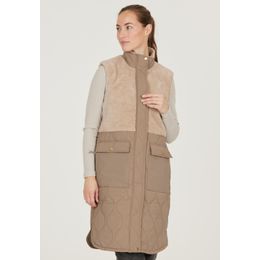 WEATHER REPORT Damen Steppweste "Hollie", braun, Gr. 44, 100% Polyester, Westen, mit praktischem Kinnschutz