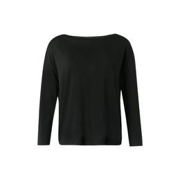 comma, COMMA Damen Langarmshirt, schwarz, Gr. 34, Obermaterial: 67% Lyocell, 33% Baumwolle, Shirts, mit modernem Schnitt