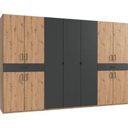 Dreht&uuml;renschrank wimex, B:313cm H:208cm T:58cm, grau, Spanplatte, Schr&auml;nke, "Tibet Kleiderschrank mit sehr viel Stauraum, gro&szlig;e Farbauswahl", mit