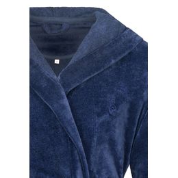 Bademantel Bugatti, blau, 50% Baumwolle, 50% Polyester, Hausm&auml;ntel, in einem sportiven Style aus Microfasern
