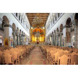 papermoon Fototapete "ARCHITEKTUR-ORTHODOXE KIRCHE SALONIKI KATHEDRALE S&Auml;ULEN", B/L: 4mm x 2,6mm, Bahnen: 8 Stk. St., bunt, Schlafzimmer, Tapeten