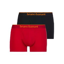 Bruno Banani Jungen Boxershorts "Short 2Pack Quick Access", Gr. S, rot, Obermaterial: 93% Baumwolle, 7% Elasthan, kontrastfarbene Details,