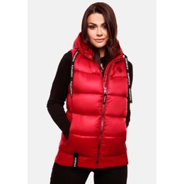Navahoo Damen Steppweste "Kassidy", rot, Gr. XS, Oberstoff: 100% Nylon, Futter: 100% Polyester, Wattierung: 100% Polyester, Westen, stylische