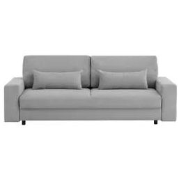 Schlafsofa "Imoga, Polster mit Schlaffunktion, 3-Sitzer Sofa, Couch mit Bettkasten", grau (hellgrau), B:250cm H:90cm T:108cm, LeGer Home by Lena Gercke, Sofas, in modernen Farben und Stoffen, Bettfunktion, Liegefläche: 200x150 cm