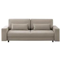 Schlafsofa "Imoga, Polster mit Schlaffunktion, 3-Sitzer Sofa, Couch mit Bettkasten", grau (taupe), B:250cm H:90cm T:108cm, LeGer Home by Lena Gercke, Sofas, in modernen Farben und Stoffen, Bettfunktion, Liegefläche: 200x150 cm