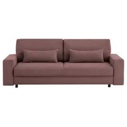 Schlafsofa LeGer Home by Lena Gercke "Imoga, Polster mit Schlaffunktion, 3-Sitzer Sofa, Couch mit Bettkasten", rosa (puder), B:250cm H:90cm T:108cm, Sofas, in modernen Farben und Stoffen, Bettfunktion, Liegefläche: 200x150 cm