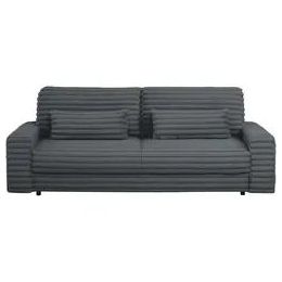 Schlafsofa "Imoga, Polster mit Schlaffunktion, 3-Sitzer Sofa, Couch mit Bettkasten", grau (dunkelgrau), B:250cm H:90cm T:108cm, LeGer Home by Lena Gercke, Sofas, in modernen Farben und Stoffen, Bettfunktion, Liegefläche: 200x150 cm