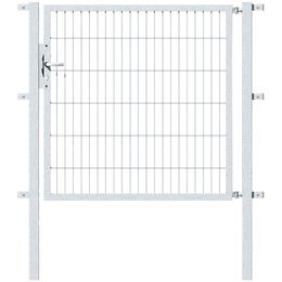 Alberts Zauneinzeltür "Flexo", B/H: 125cm x 120cm, silber, Tore, 125 cm Breite, in versch. Höhen