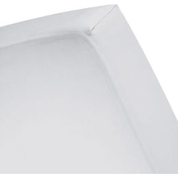 Spannbettlaken Cinderella, B:100cm L:200cm, grau, Satin, Obermaterial: 100% Baumwolle, Bettlaken, "Sundays Satin für 25 cm Höhe", mit Rundumgummizug