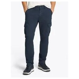 Cargohose Tommy Jeans "TJM AUSTIN CARGO" Gr. 34, Länge 34, blau (schwarz night navy), Herren, Web, Obermaterial: 98% Baumwolle, 2% Elasthan, unifarben, Hosen, mit Logostickerei