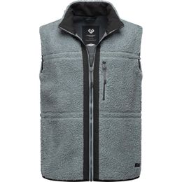 Ragwear Herren Plüschweste "Noory Vest", grau, Gr. M, Plüsch, Obermaterial: 100% Polyester; Innenfutter: 100% Polyester, Westen, Herren Basic