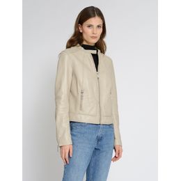 Maze Damen Lederjacke "Grenada", beige, Gr. S, Obermaterial: 100% Lammleder; Futter: 100% Polyester, Jacken