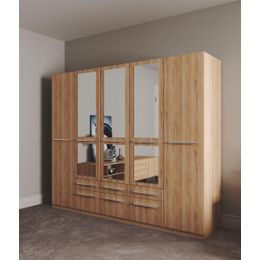 Kleiderschrank Priess, B:230cm H:193cm T:54cm, braun, Holzwerkstoff, Schlafzimmer, Schränke, "Schrank Garderobe Wäscheschrank Barcelona in 5