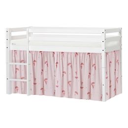 Spielbett Hoppekids, B:81cm H:105cm L:168cm, rot, Vorhang: 100% Baumwolle, Matratzenbezug: 23% Bambus.77% Polyester, Matratze: Waterlily
