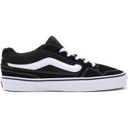Vans Sneaker "CALDRONE", Gr. 42,5, schwarz, Leder, unifarben, Schuhe, mit kontrastfarbenem Logobadge an der Ferse