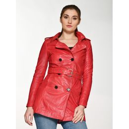 Maze Damen Langjacke "Culima", rot, Gr. XL, Obermaterial: 100% Lammleder; Futter: 100% Polyester, Jacken