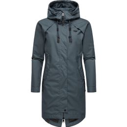 Ragwear Damen Jerseymantel "Rejany", grau, Gr. XXL, Obermaterial: 100% Polyester; Futter: 100% Polyester, Mäntel, Wasserdichter Damen Parka für die