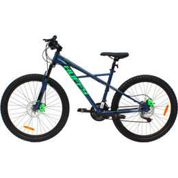 Huffy Mountainbike, 43cm, 26 Zoll (66,04cm) hinten: 26 Zoll (66,04cm), blau, Fahrr&auml;der