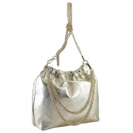 Damen Umh&auml;ngetasche "Chicca", Collezione Alessandro, gold, Leder, Taschen, aus echtem Leder, Umh&auml;ngebeutel