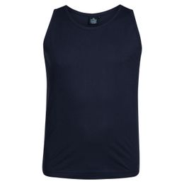 Herren Tanktop, blau, Gr. 4XL, Ahorn Sportswear, bestickt, 80% Baumwolle, 20% Polyester, Tops, in schlichtem Design