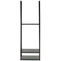 Kaminholzregal WESTMANN, B:40cm H:120cm T:20cm, schwarz, Metall, Stahl, Wohnzimmer, Kaminholzlager, "Porthos", schwarz, BxTxH: 40x20x120cm