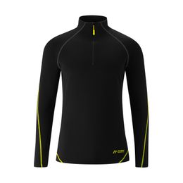 Maier Sports Herren Funktionsshirt "Roger", gelb, Gr. 48, 100% Polyester, Shirts, funktionaler Herren Midlayer f&uuml;r Outdoor Touren und Ausfl&uuml;ge