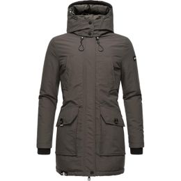 Navahoo Damen Winterjacke "Blizzardstorm", grau, Gr. M, Oberstoff: 70% Baumwolle, 30% Nylon; Futter: 100% Polyester; Wattierung: 100% Polyester;