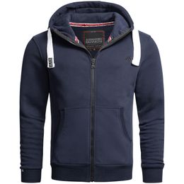 Herren Sweatjacke "ASVinzent", blau, Gr. S, Alessandro Salvarini, Obermaterial: 65% Baumwolle, 35% Polyester, Sweatjacken, warmer Hoodie