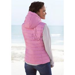 ELBSAND Damen Steppweste, rosa, Gr. M, unifarben, Steppware, Obermaterial: 100% Polyester. Futter: 100% Polyester. Füllung: 100% Polyester, Westen,