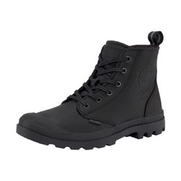 Palladium Herren Schnürboots "PAMPA ZIP LTH ESS", Gr. 44,5, schwarz, Leder, Schuhe, Schnürstiefelette mit Reißverschluss