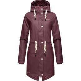 Navahoo Damen Regenjacke "Flower of Ocean", rot, Gr. XL, Obermaterial: 70% Polyester, 30% Polyurethan, Innenfutter: 100% Polyester, Ärmelfutter: 100%