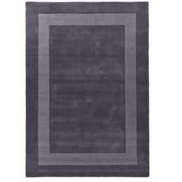 Wollteppich Theko, B:80cm H:11mm L:150cm, grau, Wolle, Teppiche, "USEDOM 8301", Uni Farben, reine Wolle, handgetuftet, mit Bord&uuml;re