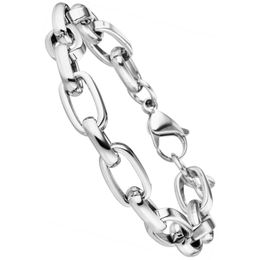 Jobo Damen Armband "Statement", 22cm, Edelstahl, silber, Edelstahl, Armb&auml;nder, Edelstahl 22 cm