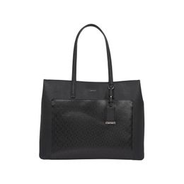 Calvin Klein Damen Shopper "CK MUST MEDIUM SHOPPER_MONO", schwarz, Lederimitat, Taschen, Schultertasche, Umhängetasche, Henkeltasche Damen