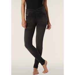 Freddy Damen Leggings "NOW SKINNY YOGA", schwarz, Gr. XS, Web, Obermaterial: 84% Baumwolle, 16% Elasthan, Hosen, mit Lifting & Shaping Effekt