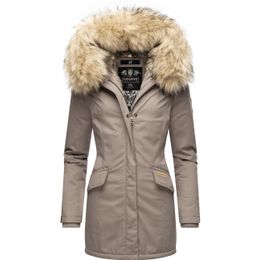 Navahoo Damen Wintermantel "Cristal", grau, Gr. XXL, Oberstoff: 65% Polyester, 35% Baumwolle; Futter: 100% Polyester; Wattierung: 100% Polyester;