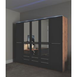 Kleiderschrank Priess, B:230cm H:193cm T:54cm, schwarz, Holzwerkstoff, Schlafzimmer, Schränke, "Schrank Garderobe Wäscheschrank Barcelona in 5
