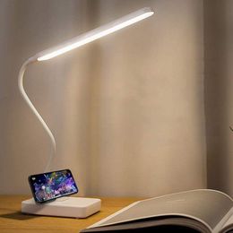 Usb wiederaufladbare drahtlose LED-Schreibtischlampe 2000mAh Akku, Touch-dimmbare Intensität 3 Farbmodi, Lesetischlampe für Kinderzimmer Nachttisch