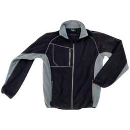 Fortis Fleecejacke Champ, Gr. s, schw./grau