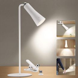 Ugreat - Tageslicht-Schreibtischlampe, [3-in-1] LED-Schreibtischlampe, 3-stufige Helligkeit einstellbar und Touch-Steuerung, 3 w, 4000 k, natürliches