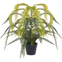 Beliani - Kunstpflanze Fern Grün 105 cm im Blumentopf Künstlich Indoor Dekoration Wohnaccessoires