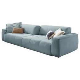 Big-Sofa 3C Candy "Yoshy Mega Sofa mit Komfortfunktionen, modern und bequem", blau (hellblau), B:298cm H:74cm T:120cm, 88% Polyester, 12% Polyacryl, Sofas, Zwei Sitztiefen durch verstellbare Rückenlehne, Bezug in Cord