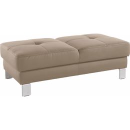 Hocker exxpo - SOFA FASHION "Mantua 2 Bankhocker, tolle Verarbeitungsdetails, modern und elegant", braun (schlamm), B:140cm H:44cm T:67cm, NaturLEDER (echtes Rindsleder) in Sitz und Rücken. Korpus in passendem Kunstleder SOFTLUX bezogen, NaturLEDER (echtes Rindsleder) in Sitz und Rücken. Korpus in passendem Kunstleder SOFTLUX bezogen, Hocker, Polsterhocker