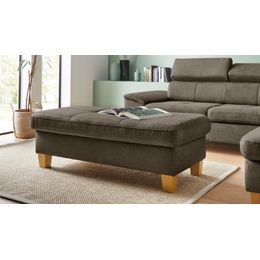 Hocker exxpo - SOFA FASHION "Enya Bankhocker mit Staufach unter der Sitzfl&auml;che", grau (pine grau), B:136cm H:45cm T:70cm, Hocker, Polsterhocker, sch&ouml;ne Detailverarbeitung