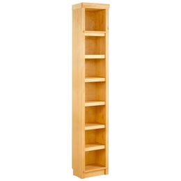 Bücherregal Home Affaire "Soeren", beige (gelaugt, geölt), H:220cm, Regale, aus massiver Kiefer, in 2 Höhen, Tiefe 29 cm, mit viel Stauraum